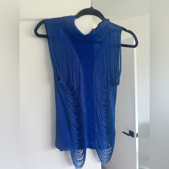 AKIRA | Tops | Akira Vibrant Blue Mesh Apparel | Poshmark